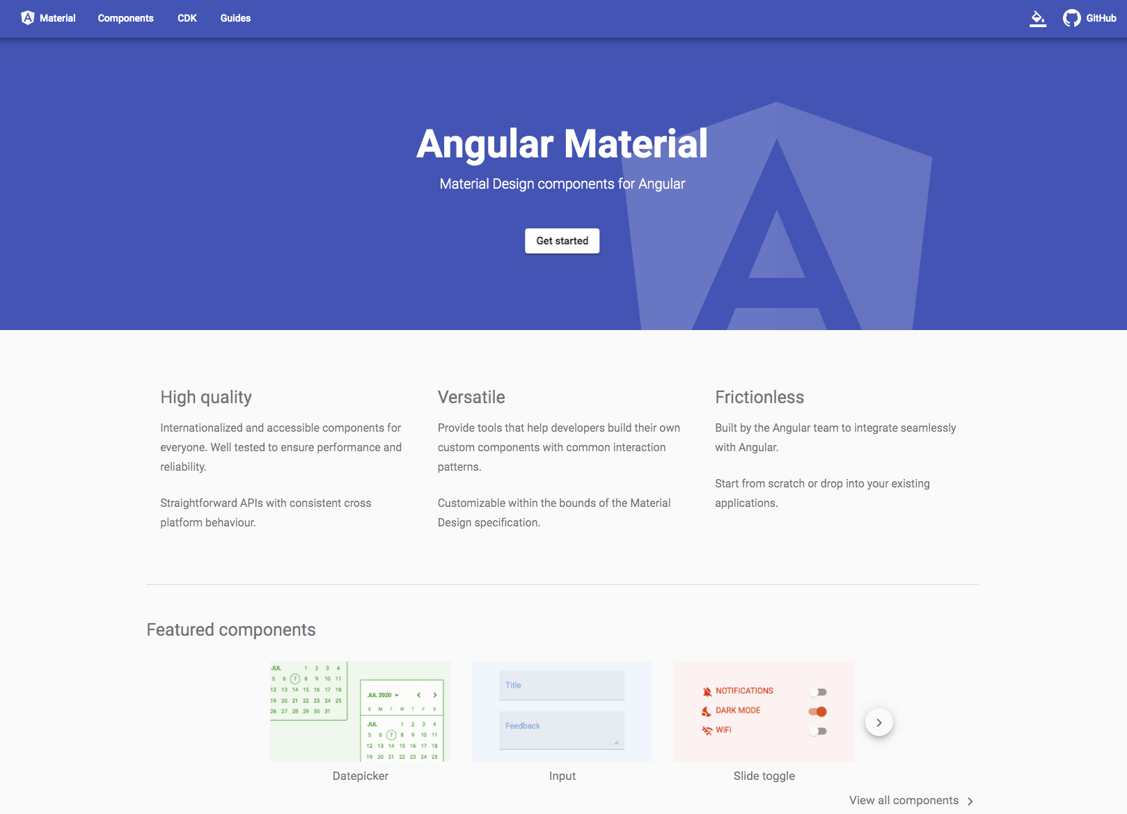 Angular Material Ui 组件库